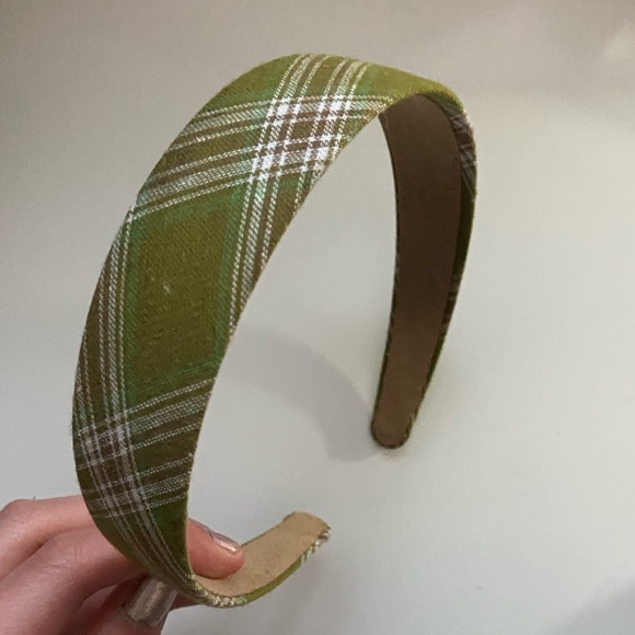 Accessories | Y2k Green Plaid Headband | Poshmark